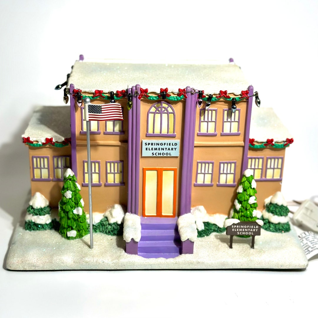 Simpsons Christmas Village, Hawthorne, Springfield Elementary School - Etsy
