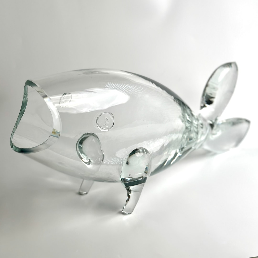 Blenko Glass Fish 971M 16 Inch Vintage Art Glass 70s Mid - Etsy