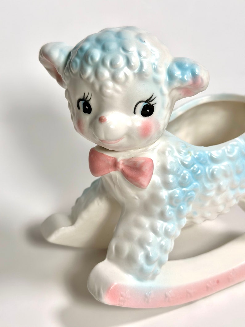 Vintage Planter, Kitsch Lamb, Relpo, Japan - Etsy