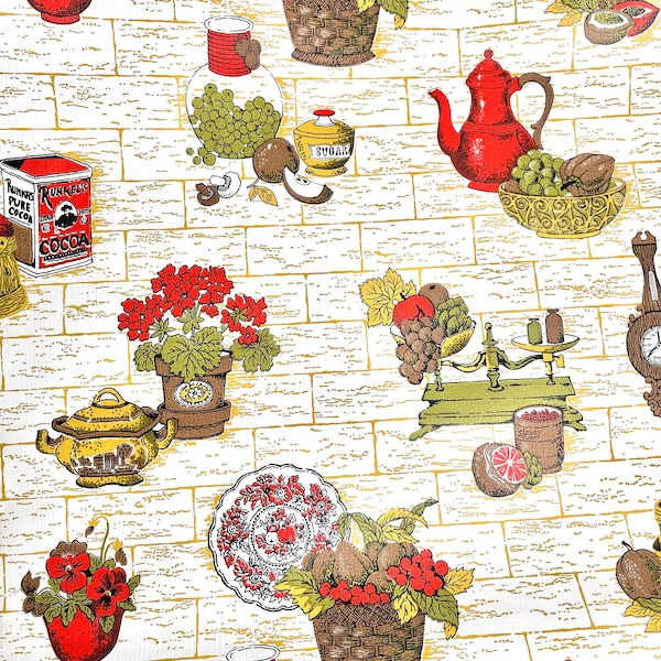 Retro Kitchen Wallpaper - Etsy