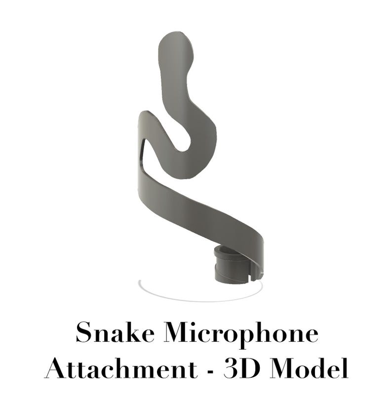 Snake Microphone Attachment | 3D Model - Etsy
