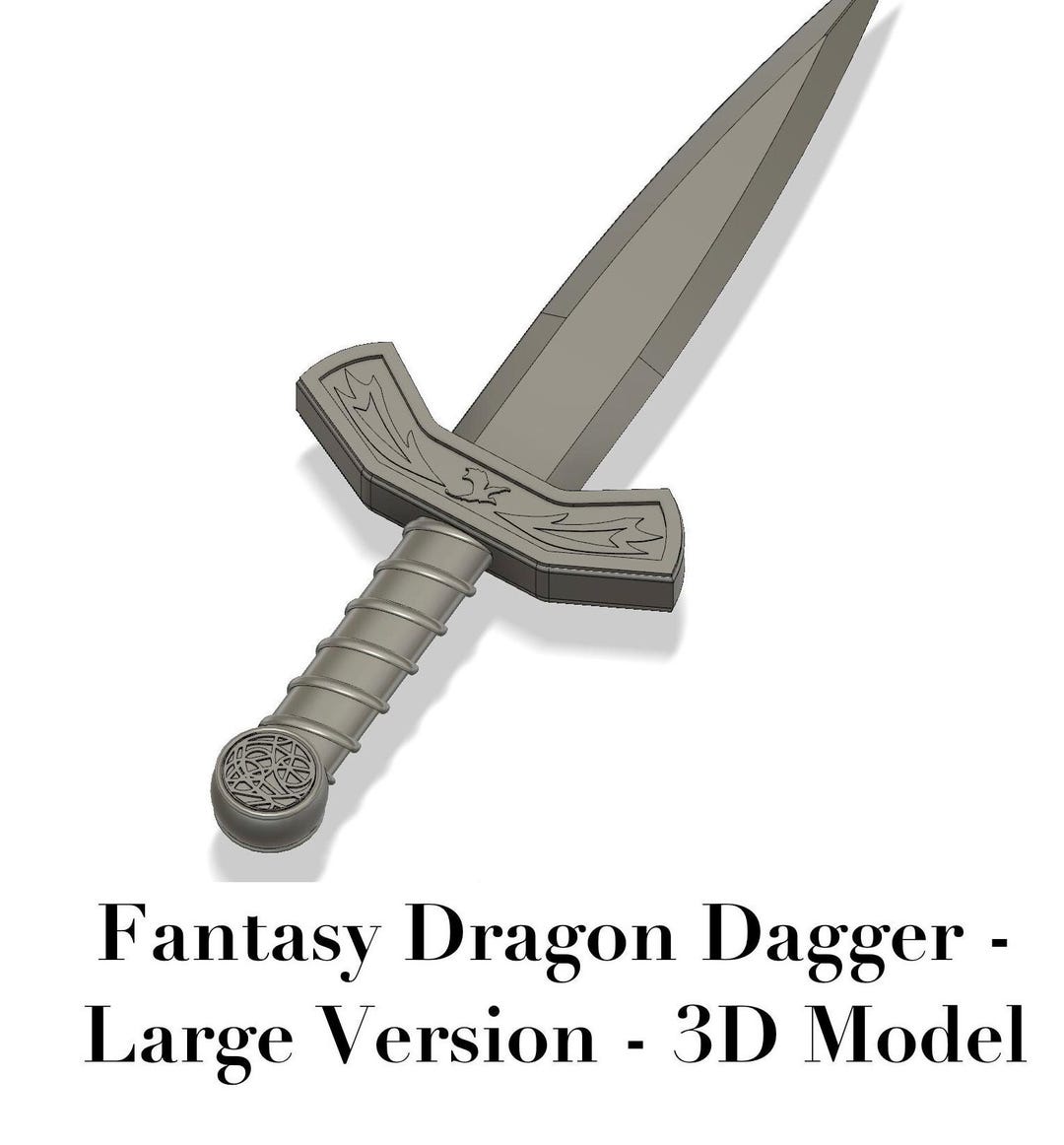 Fantasy Dragon Dagger (large Version) | 3D Model - Etsy