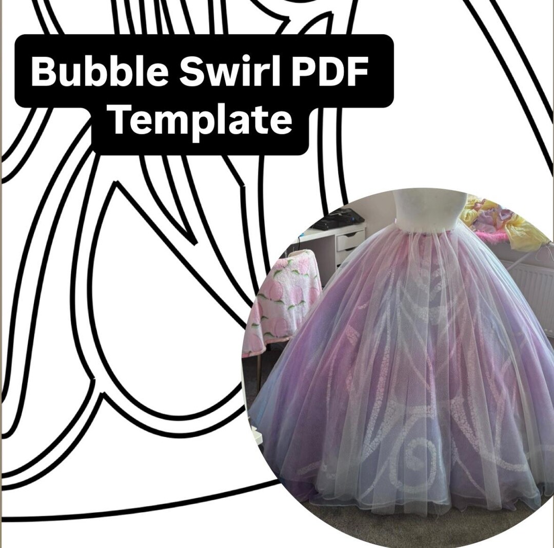 Bubble Swirl Template | Pattern - Etsy
