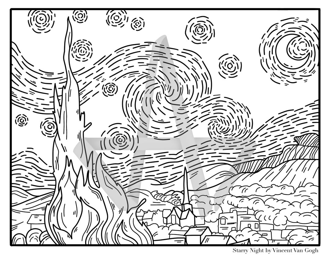 Van Gogh Coloring Page