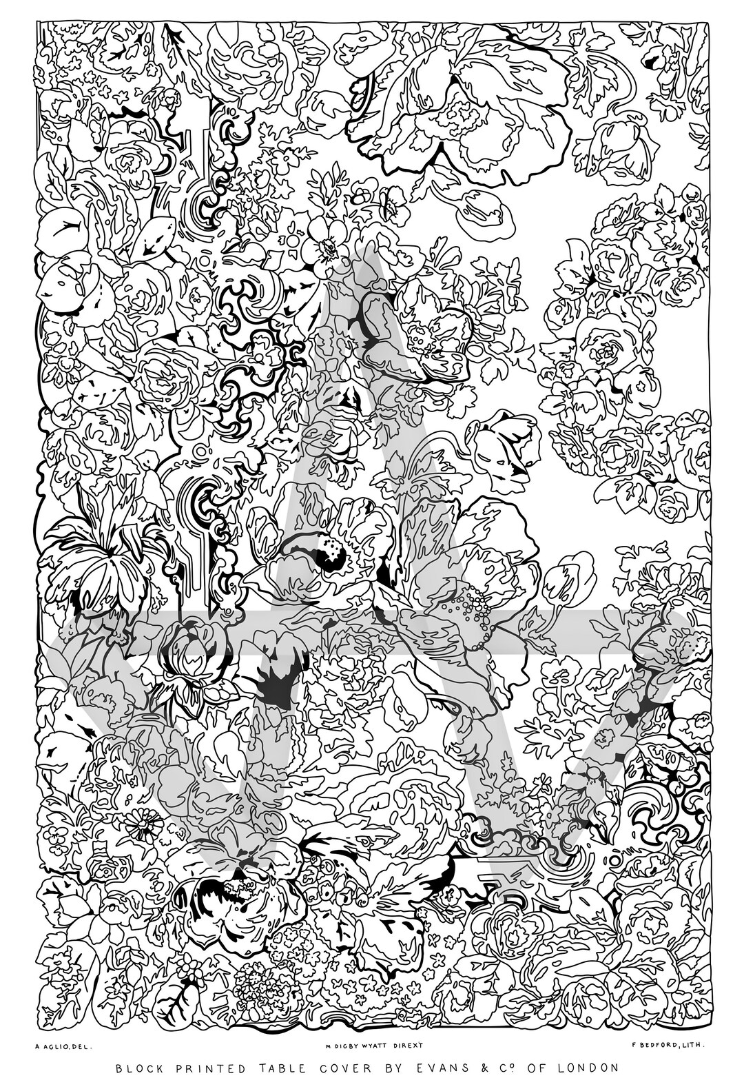 Floral Extremely Intense Adult Digital Coloring Page - Etsy