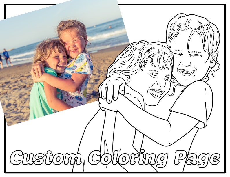 Custom Coloring Page Digital - Etsy