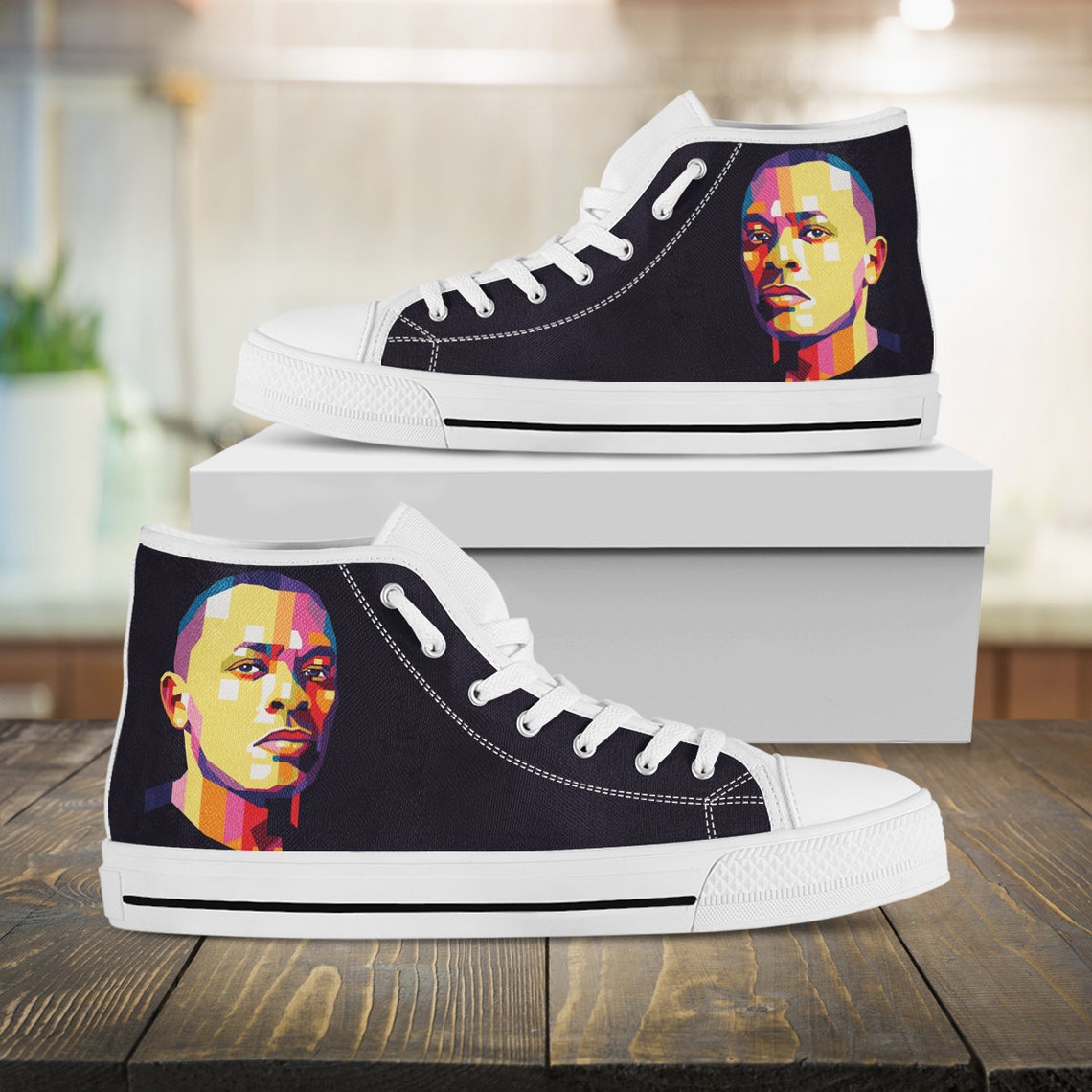 Dr Dre Casual Hightop Rapper Shoes Music Hightop Custom Etsy