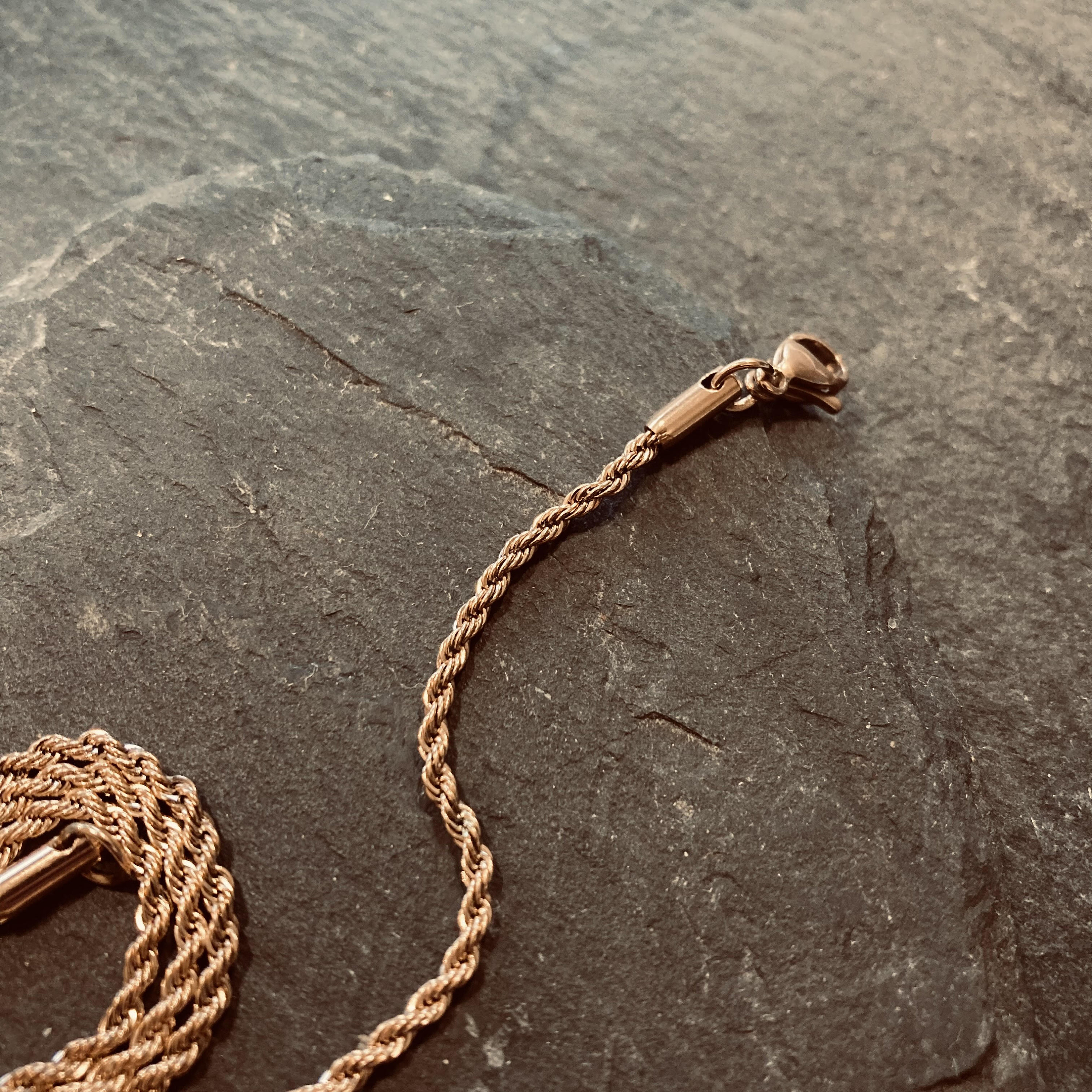 2mm Rose Gold Rope Chain Rose Gold Chain Stainless Steel - Etsy