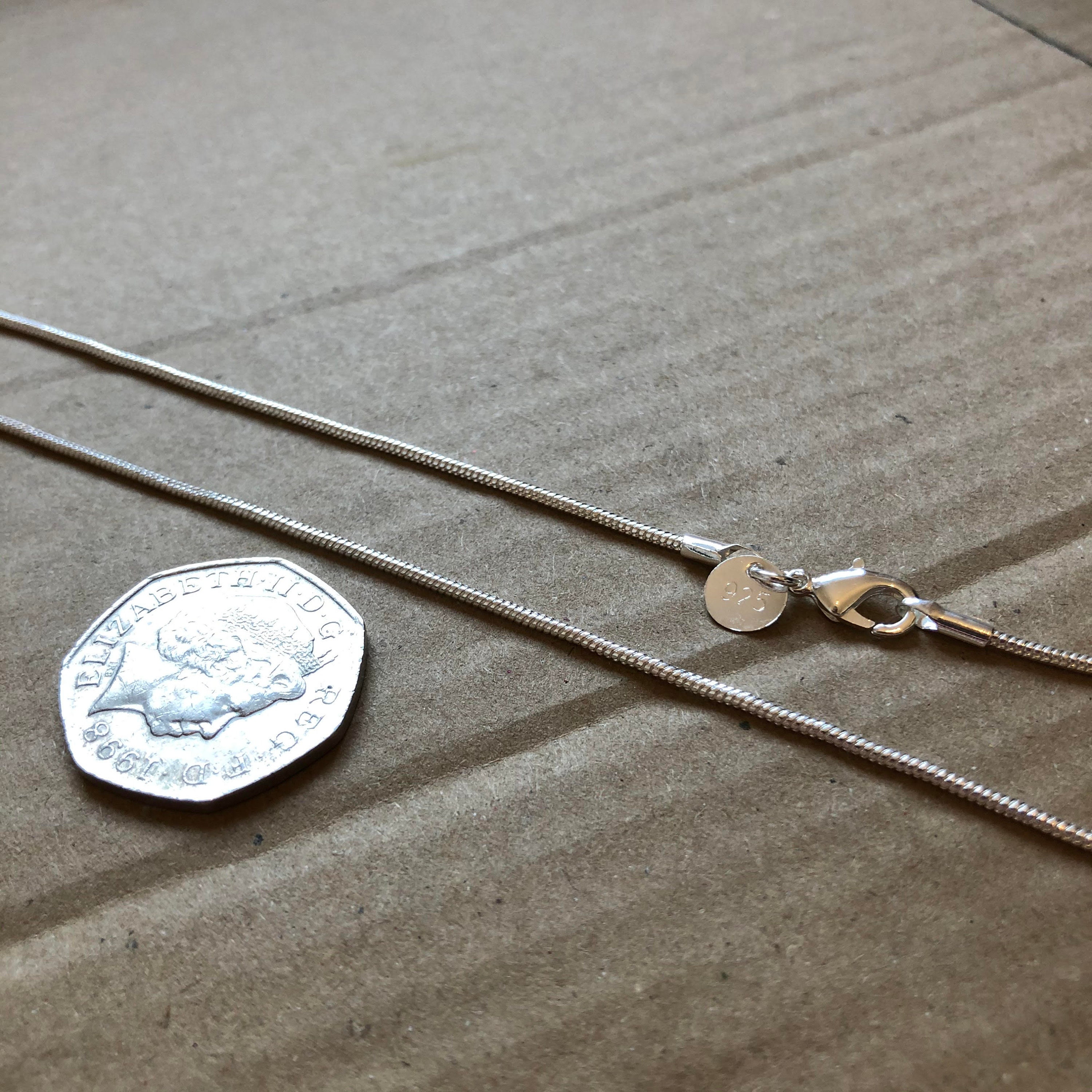 2mm Sterling Silver 925 Snake Chain Silver Silver Necklace - Etsy