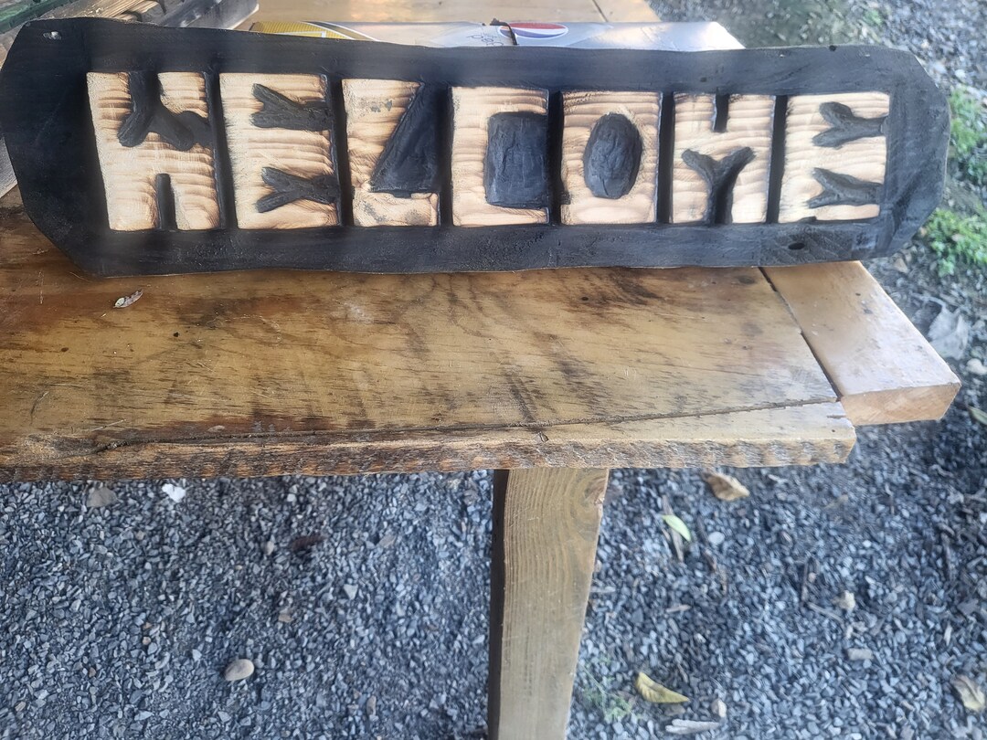 Hand Carved Sign - Etsy