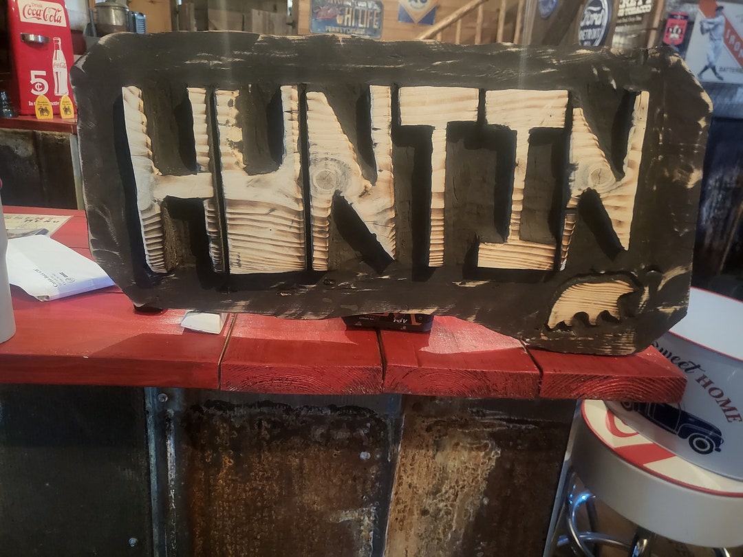 Carved Wooden Sign - Etsy