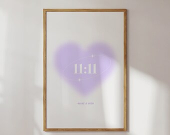 11:11 Aura Angel Number Poster Instant Printable Download, Angel Number ...
