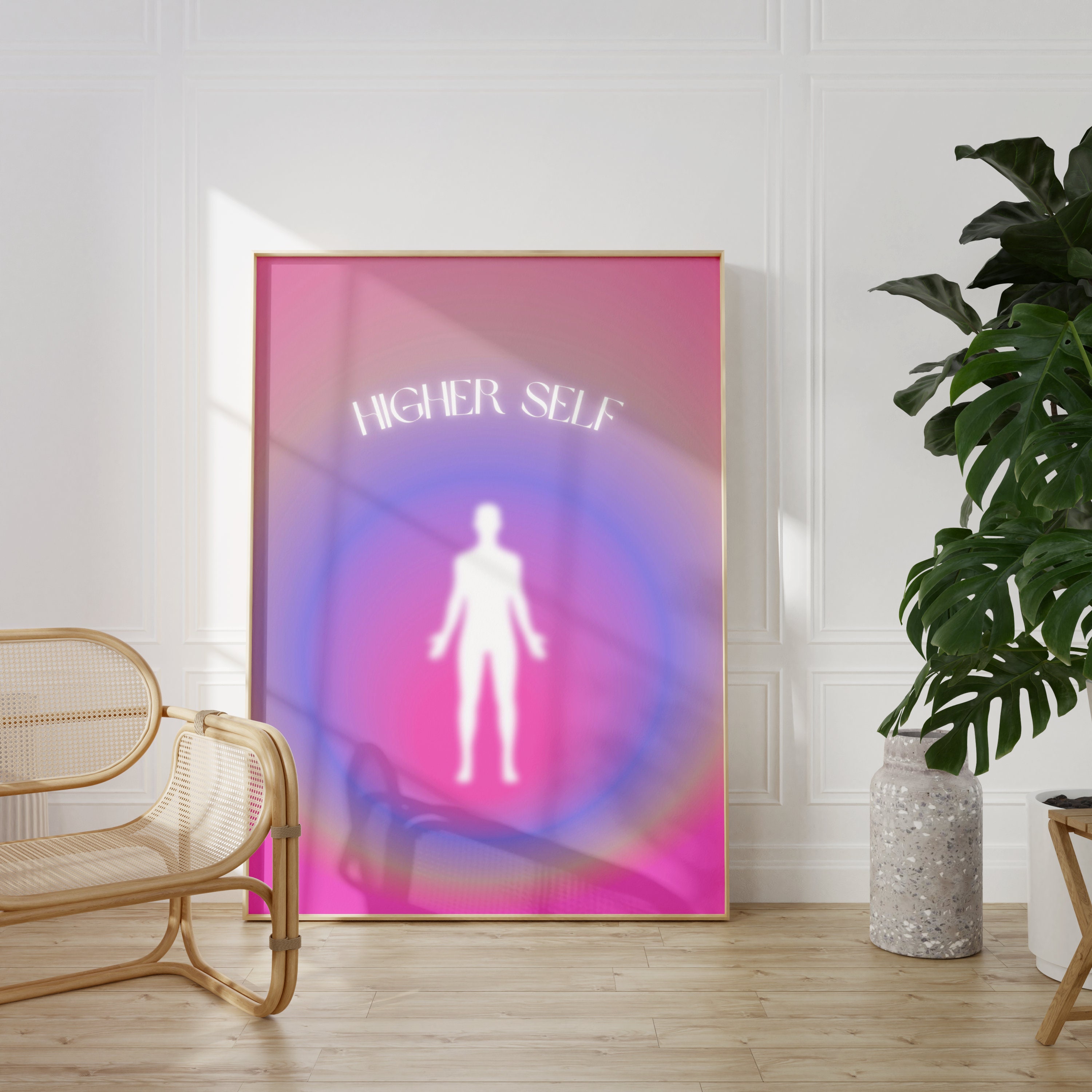 Higher Self Aura Poster, Retro Gradient Poster, Affirmation Poster ...