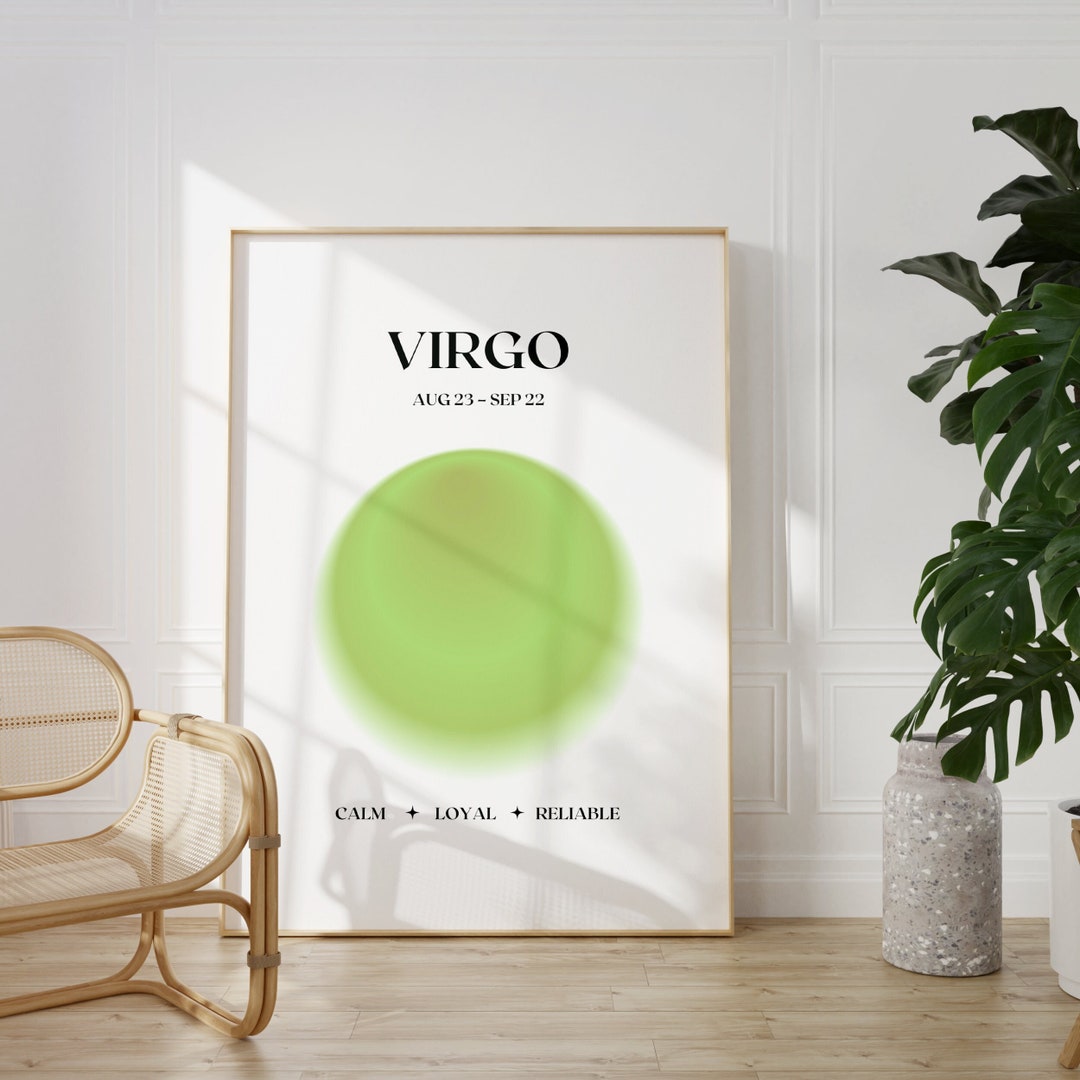 Virgo Star Sign Instant Download Print, Zodiac Art Printable, Spiritual ...
