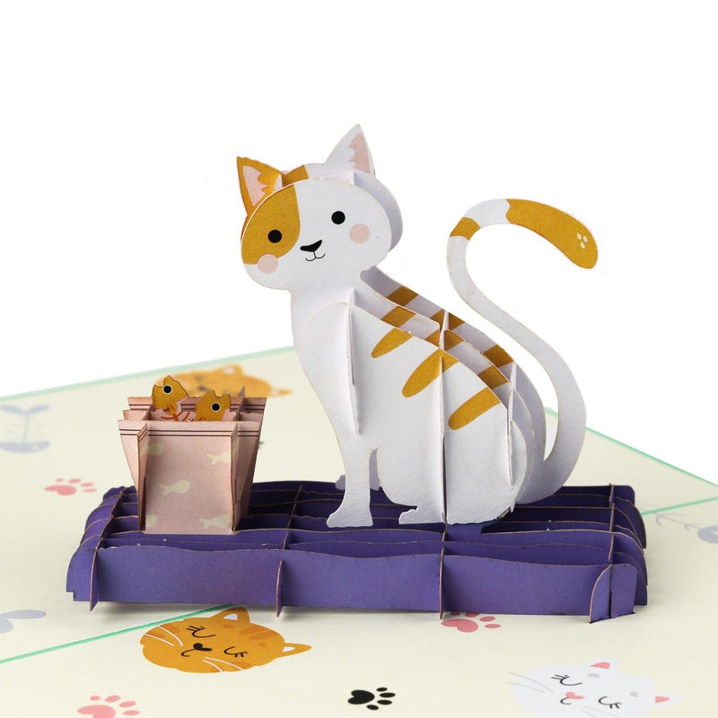 Cat Pop up Card - Etsy