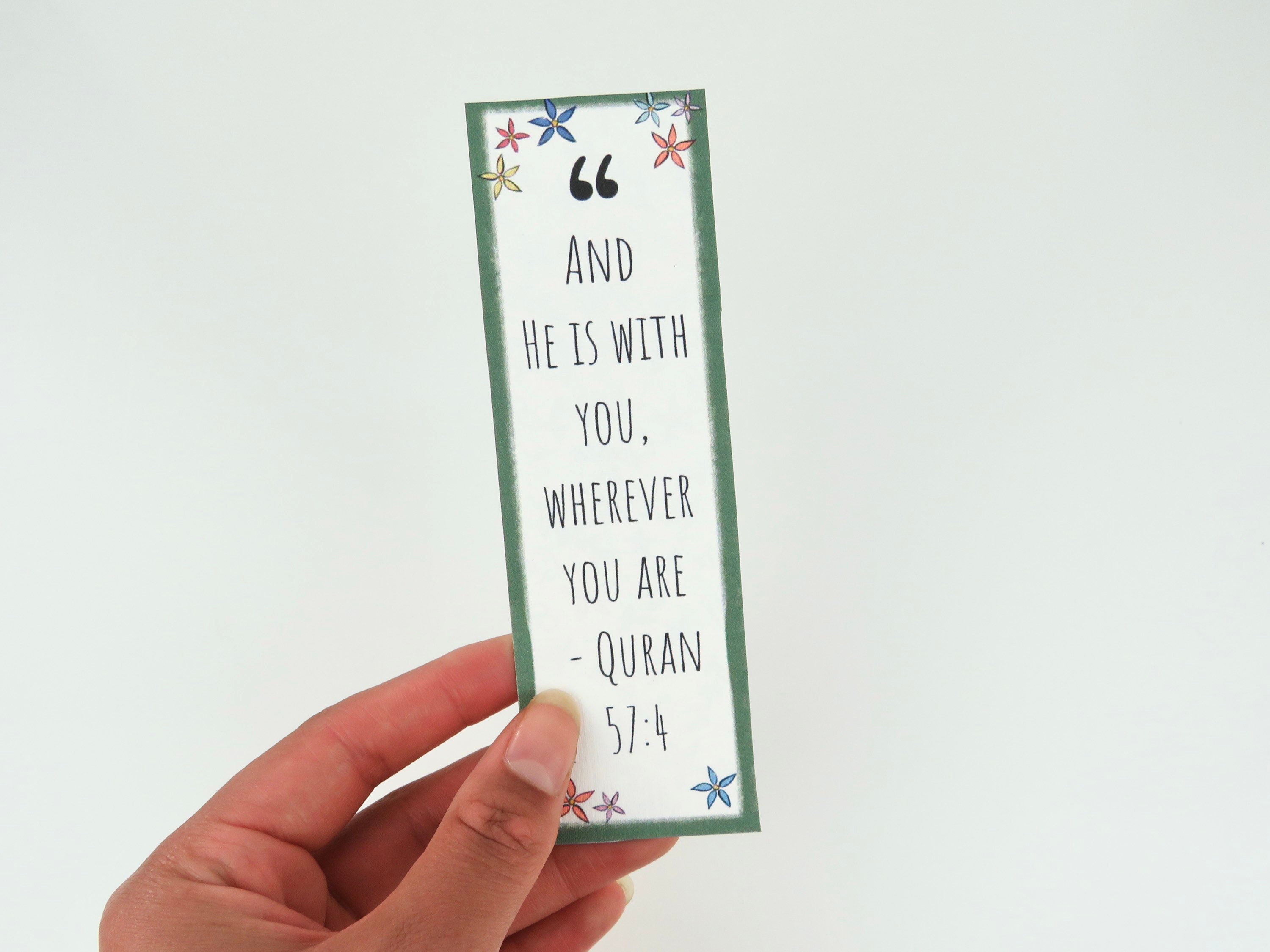 Islamic Quote bookmark Religious Gift Quran Quote Keepsake | Etsy