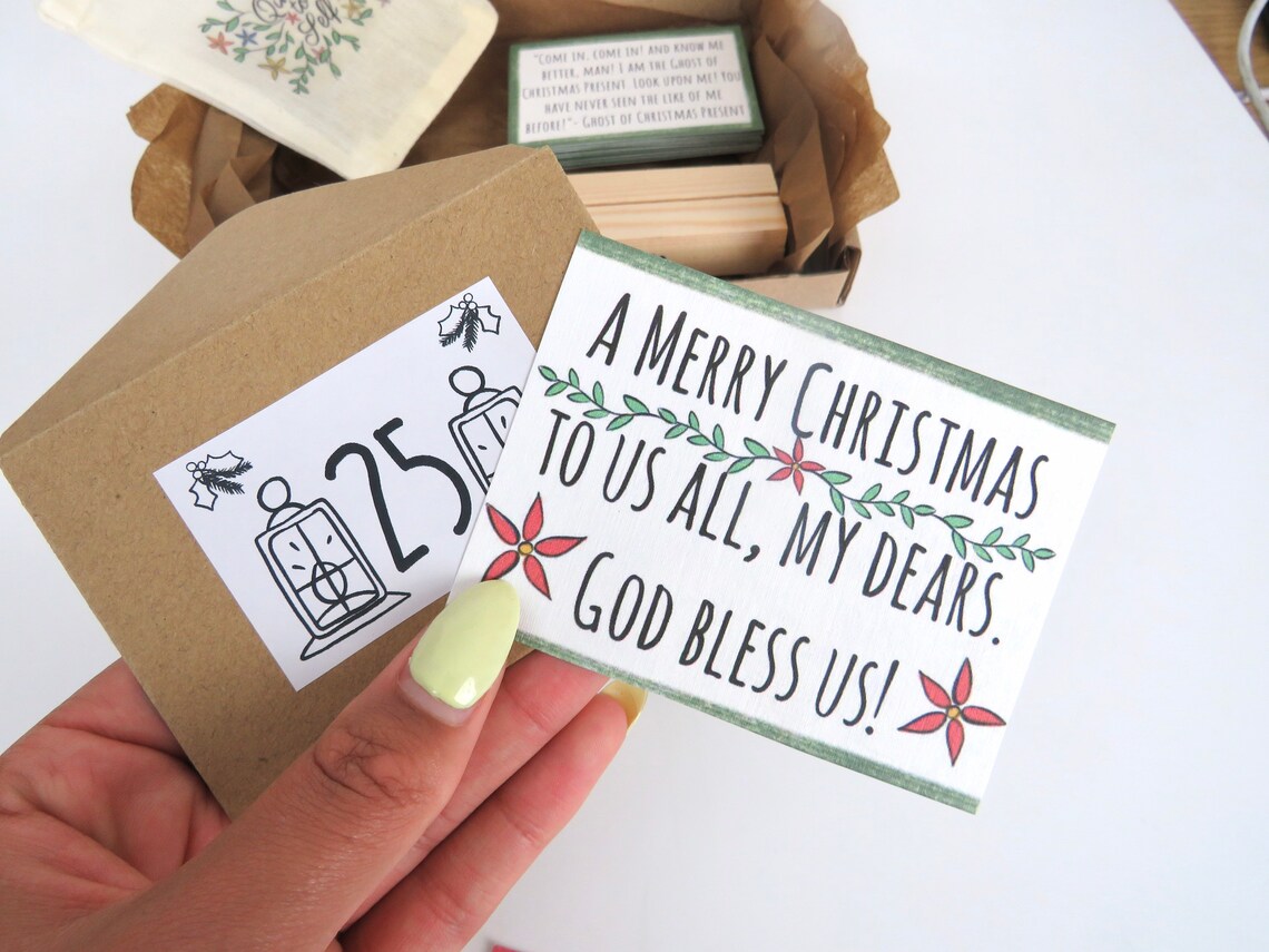 Charles Dickens Christmas Advent A Christmas Carol Quotes Card - Etsy