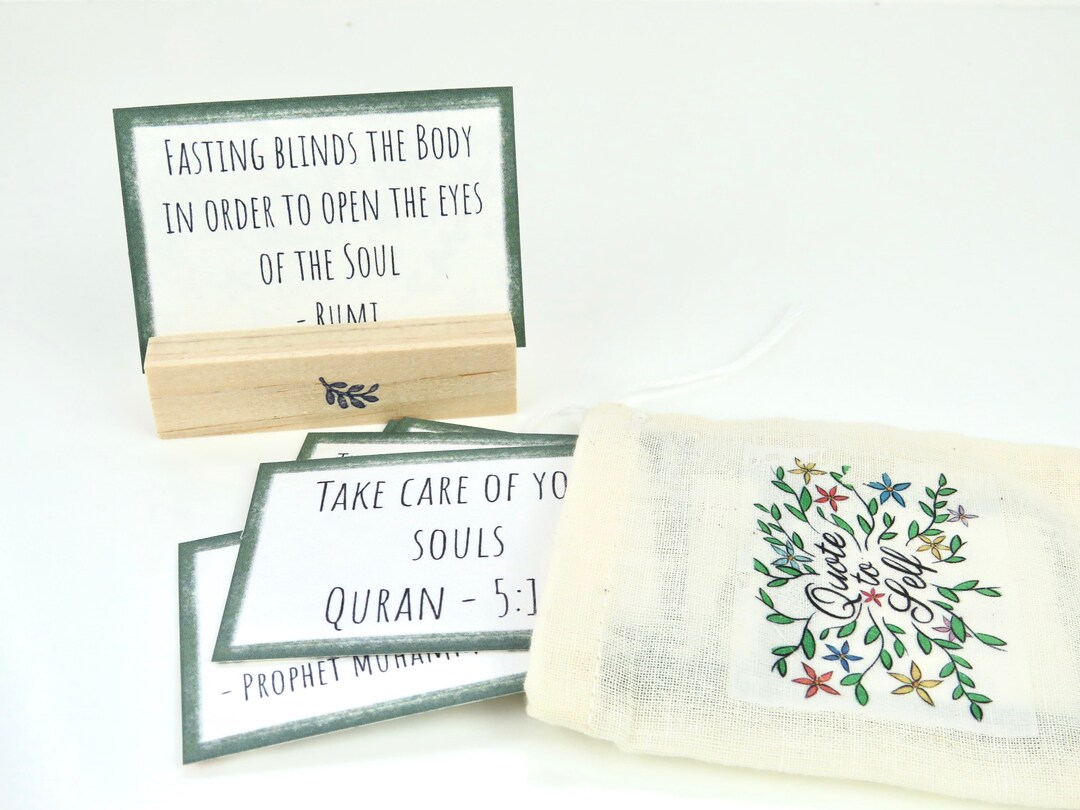 Ramadan Inspirational Quotes Card Gift Set, Islamic Gift Set, Quran ...