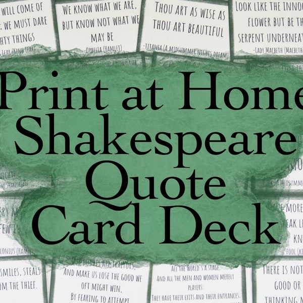 Shakespeare Quote - Etsy