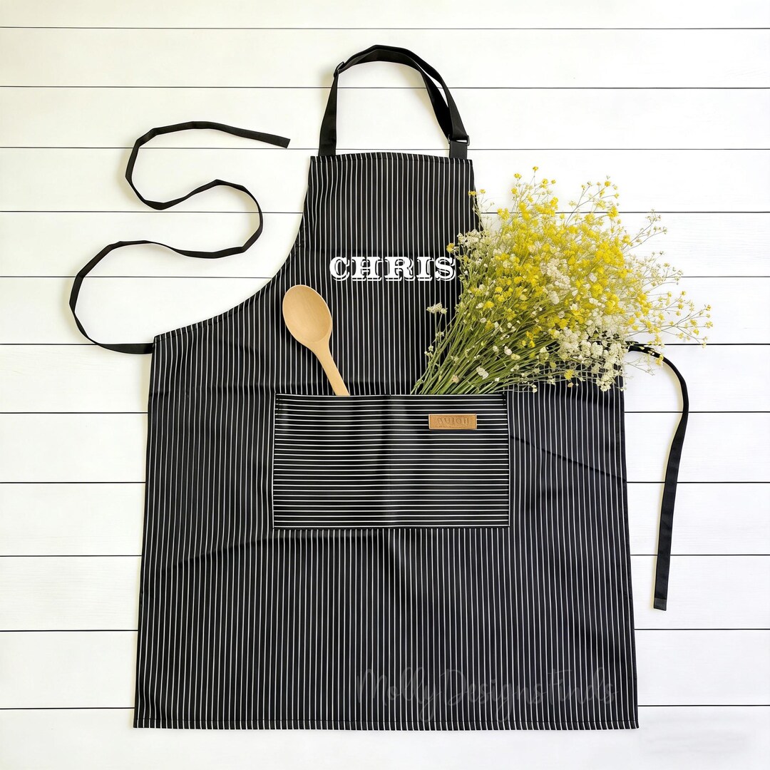 Embroidered Apron With Name,personalized Cooking Apron,custom ...