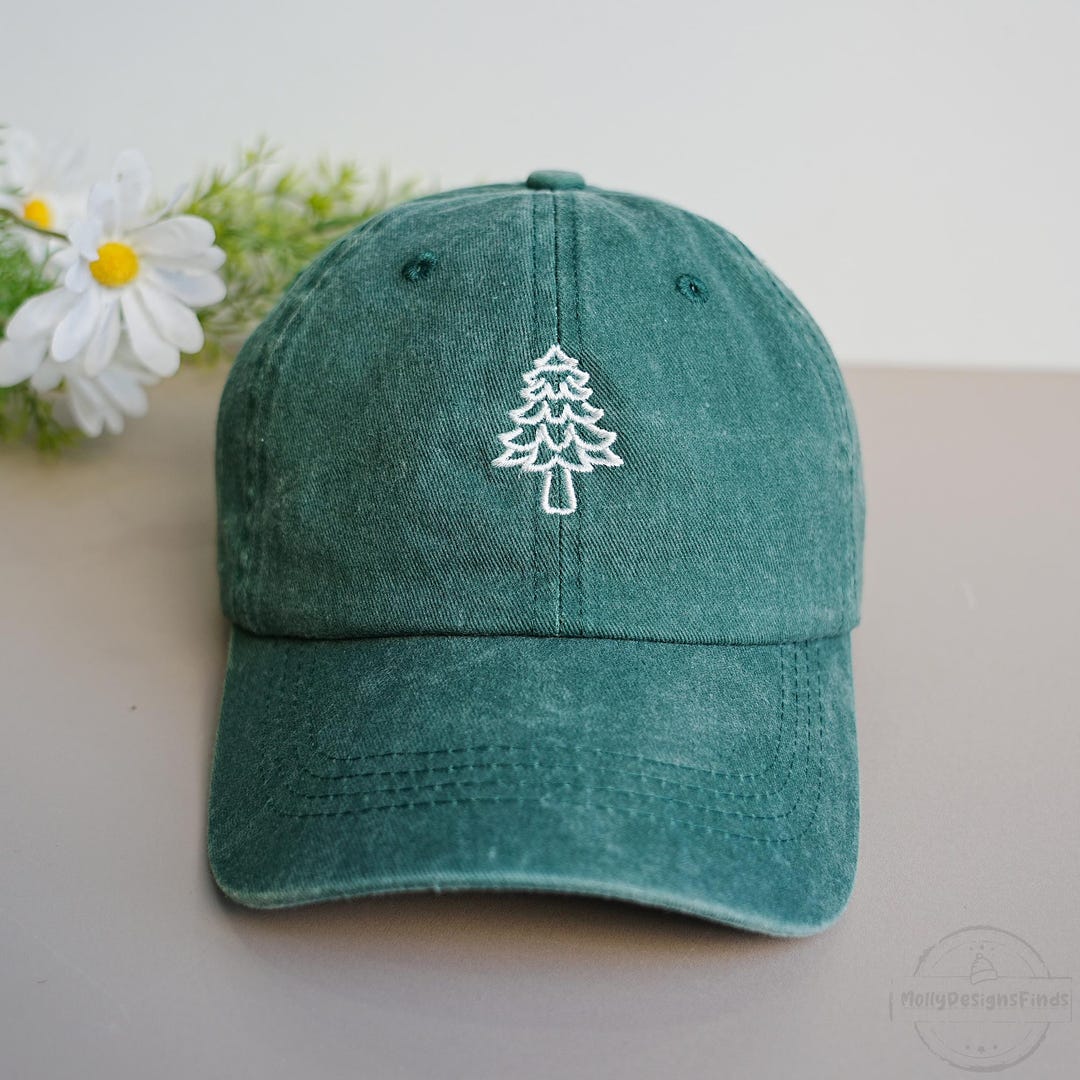 Pine Tree Embroidered Hat,embroidered Baseball Cap,fall Pine Tree Hat ...