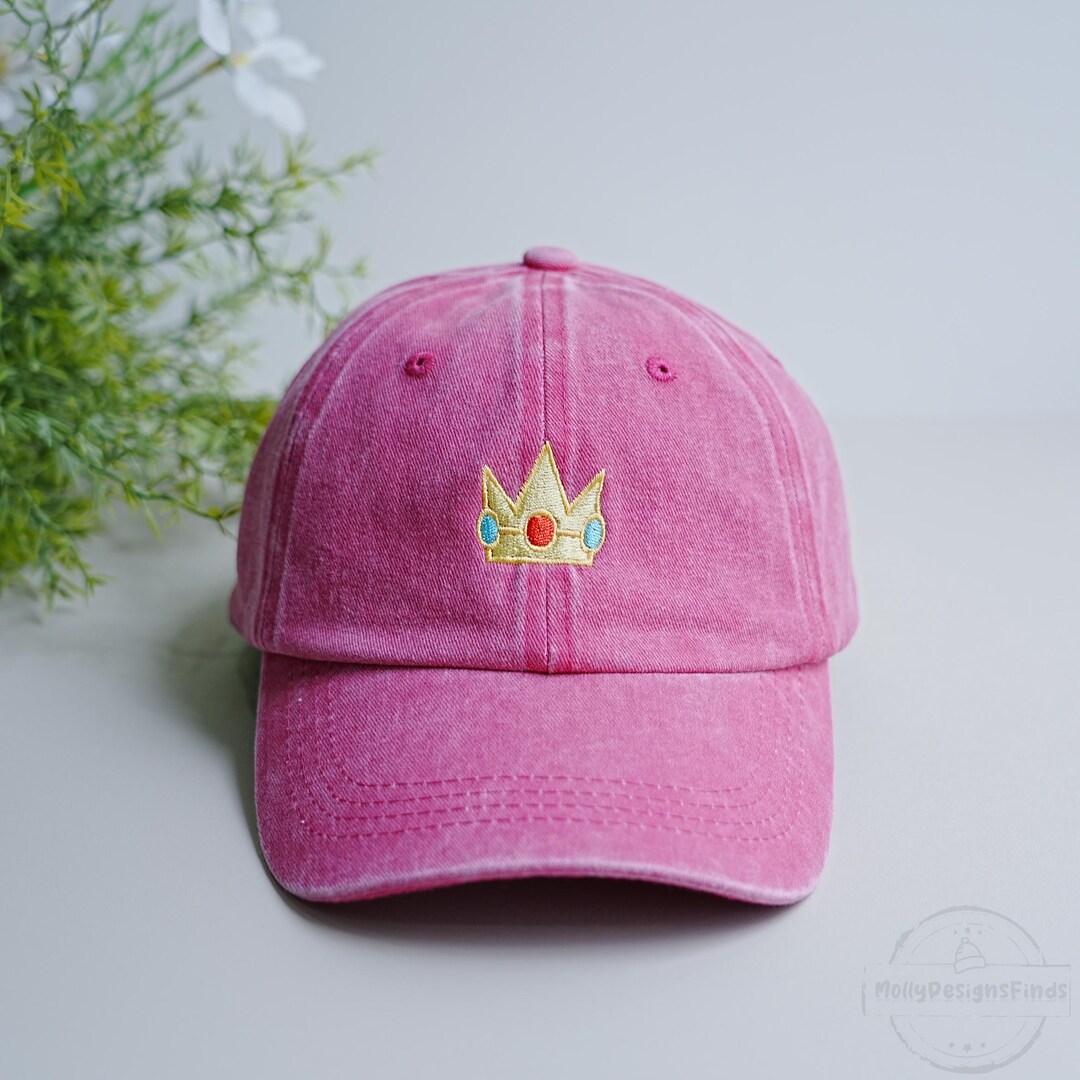 Princess Peach Crown Baseball Hat,crown Embroidered Hat,retro Game Hat ...