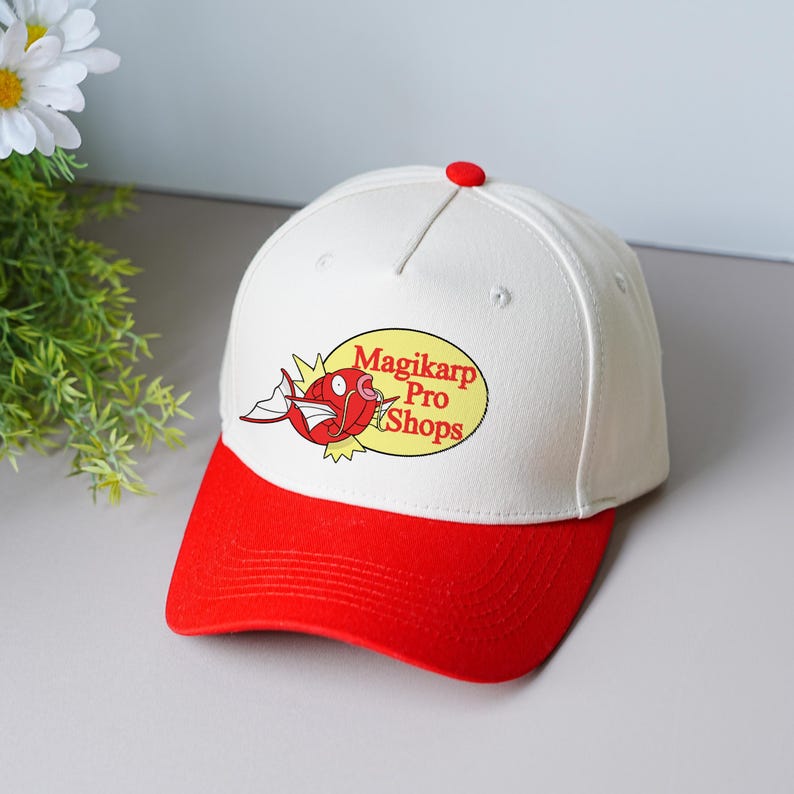 Magikarp Pro Shops Printed Hat,cool Anime Hat,funny Novelty Trucker Hat ...