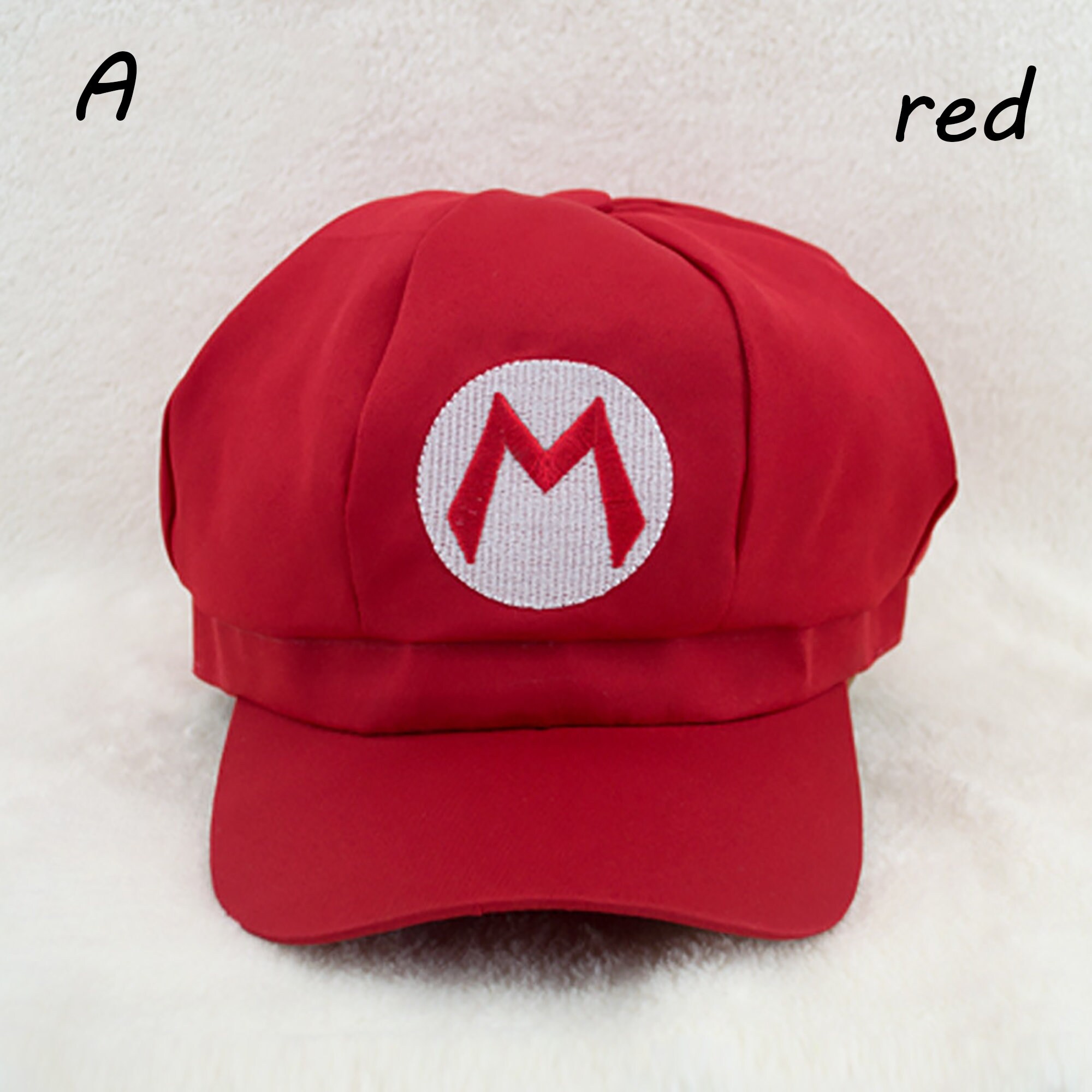 Super Mario Hat Cap Flat Cap Mario Octagon Embroidered Letter | Etsy Canada