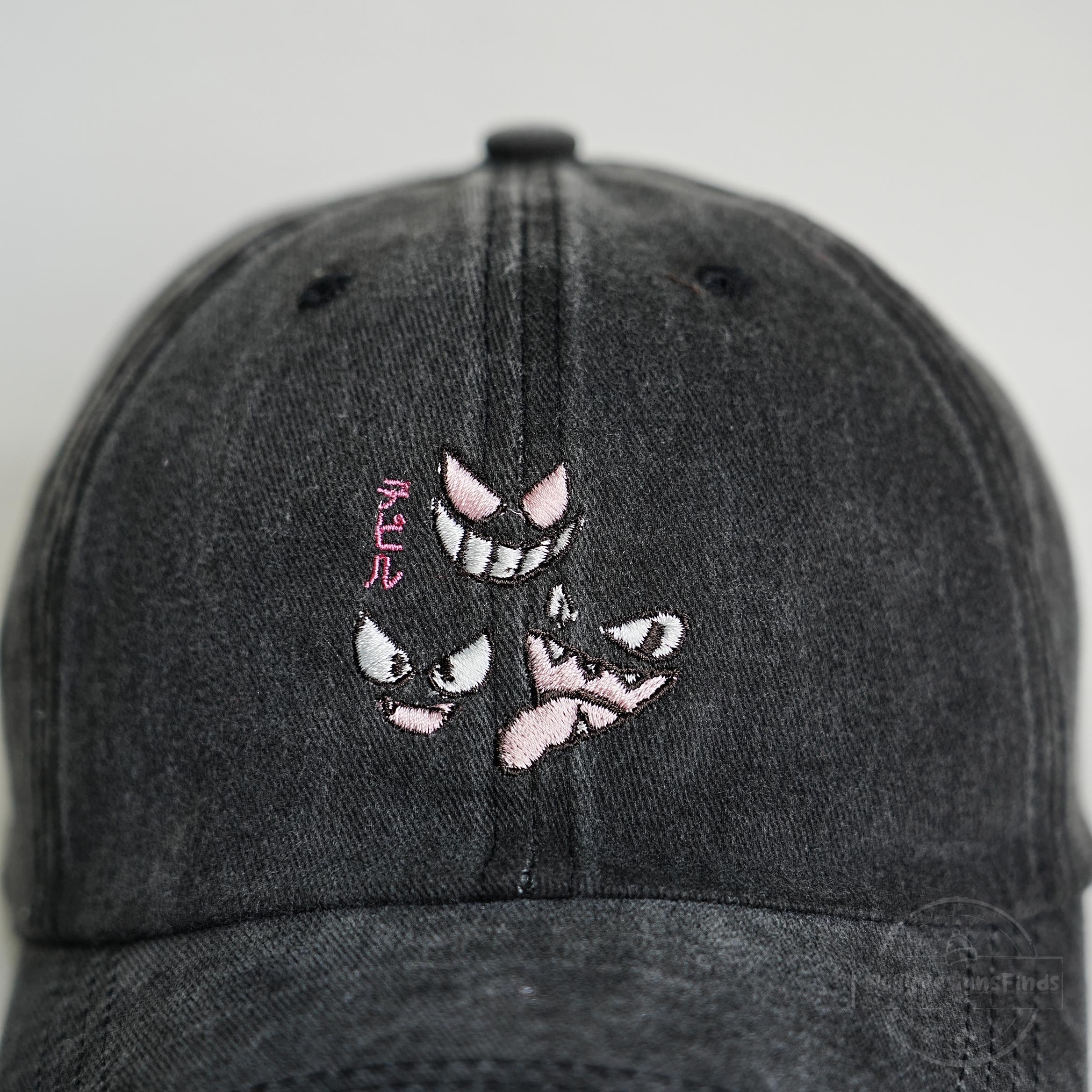 Gengar Face Embroidered Baseball Hat,japanese Goblin Embroidered ...