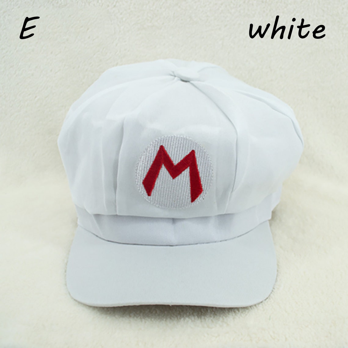 Super Mario Hat Cap Flat Cap Mario Octagon Embroidered Letter | Etsy Canada