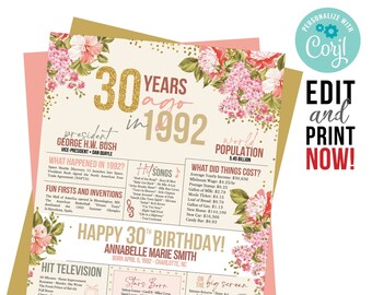 30th Birthday Sign - Etsy