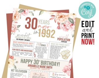 30th Birthday Sign - Etsy