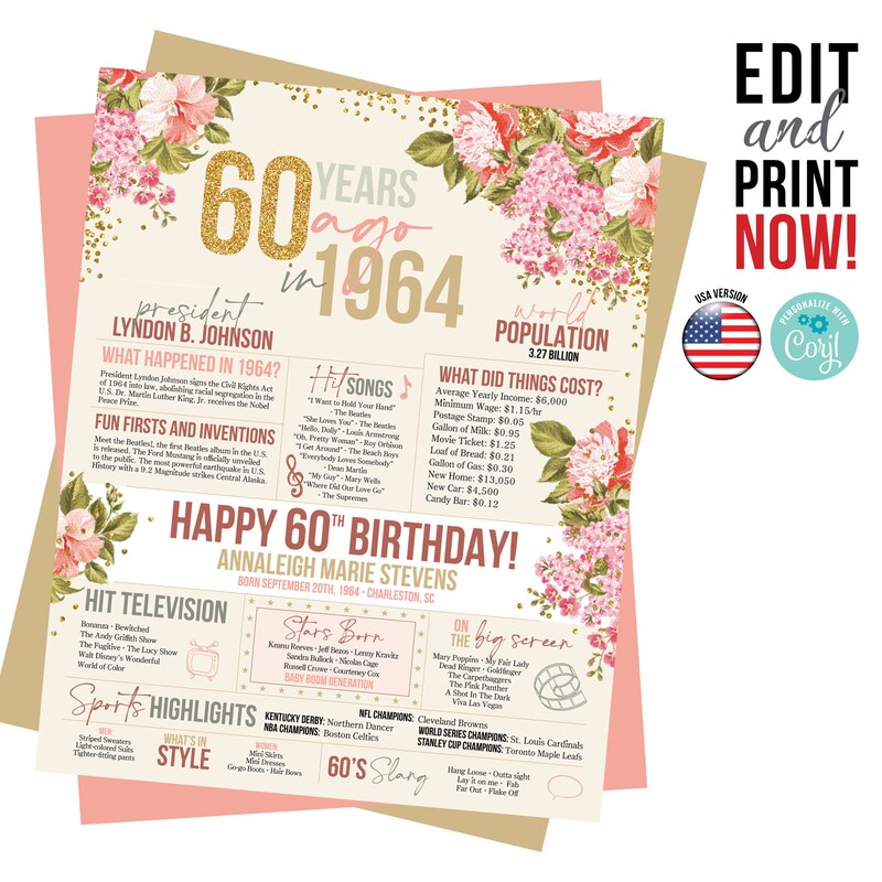 60 Years Ago - Etsy
