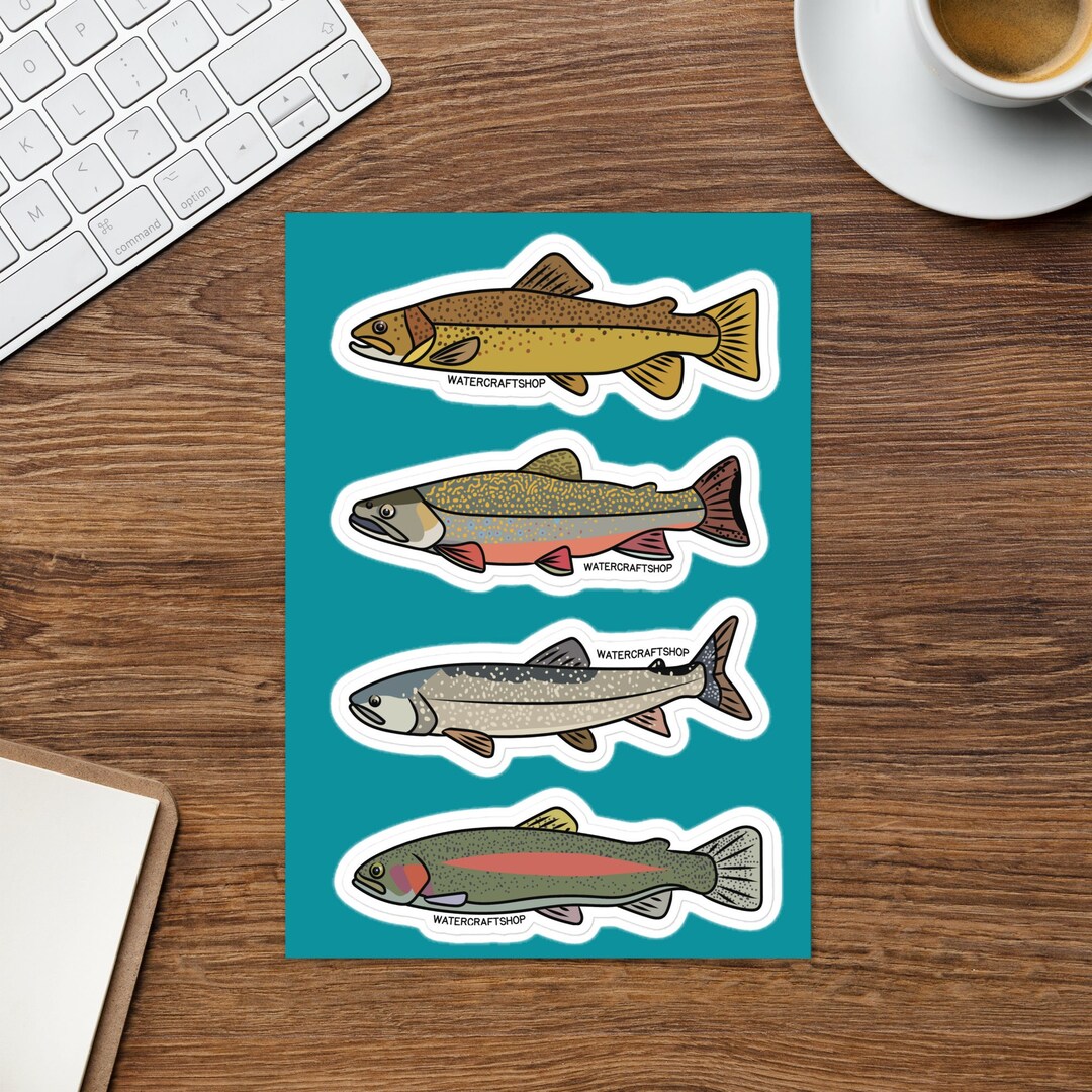 Trout Sticker Pack, Michigan Fish - Etsy