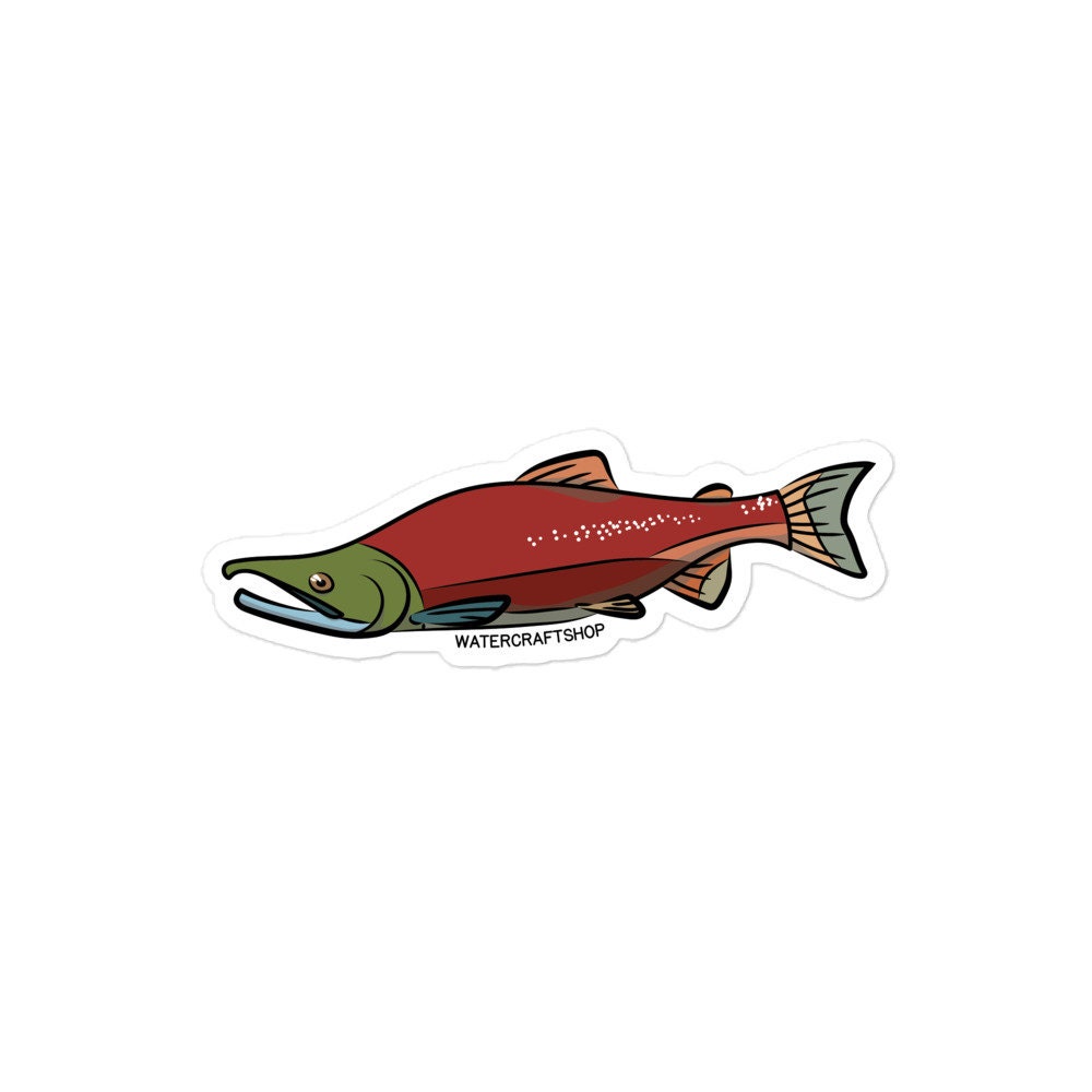 Sockeye Salmon Sticker - Etsy