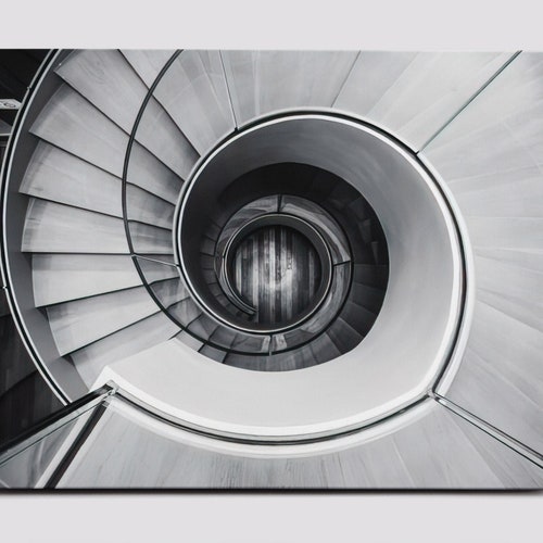 Staircase Photography Spiral Staircase Print Black and White - Etsy