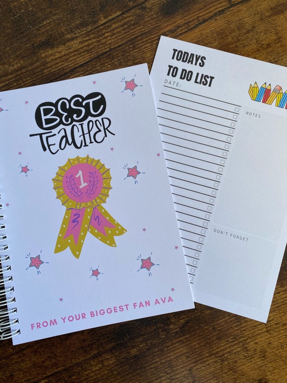 Best Teacher Personalised to Do Notebook - Etsy