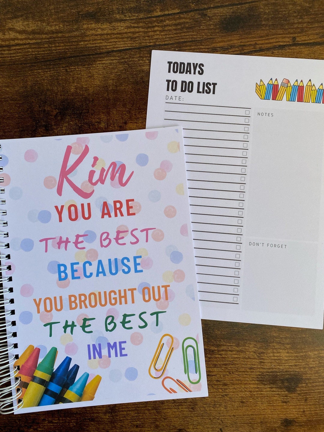 Personalised Teacher to Do Notebook Teacher Gift, Leaving Gift - Etsy