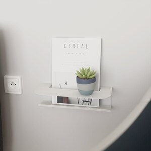 Modern Floating Nightstand With Book Holder, Minimalist Bedside Table ...