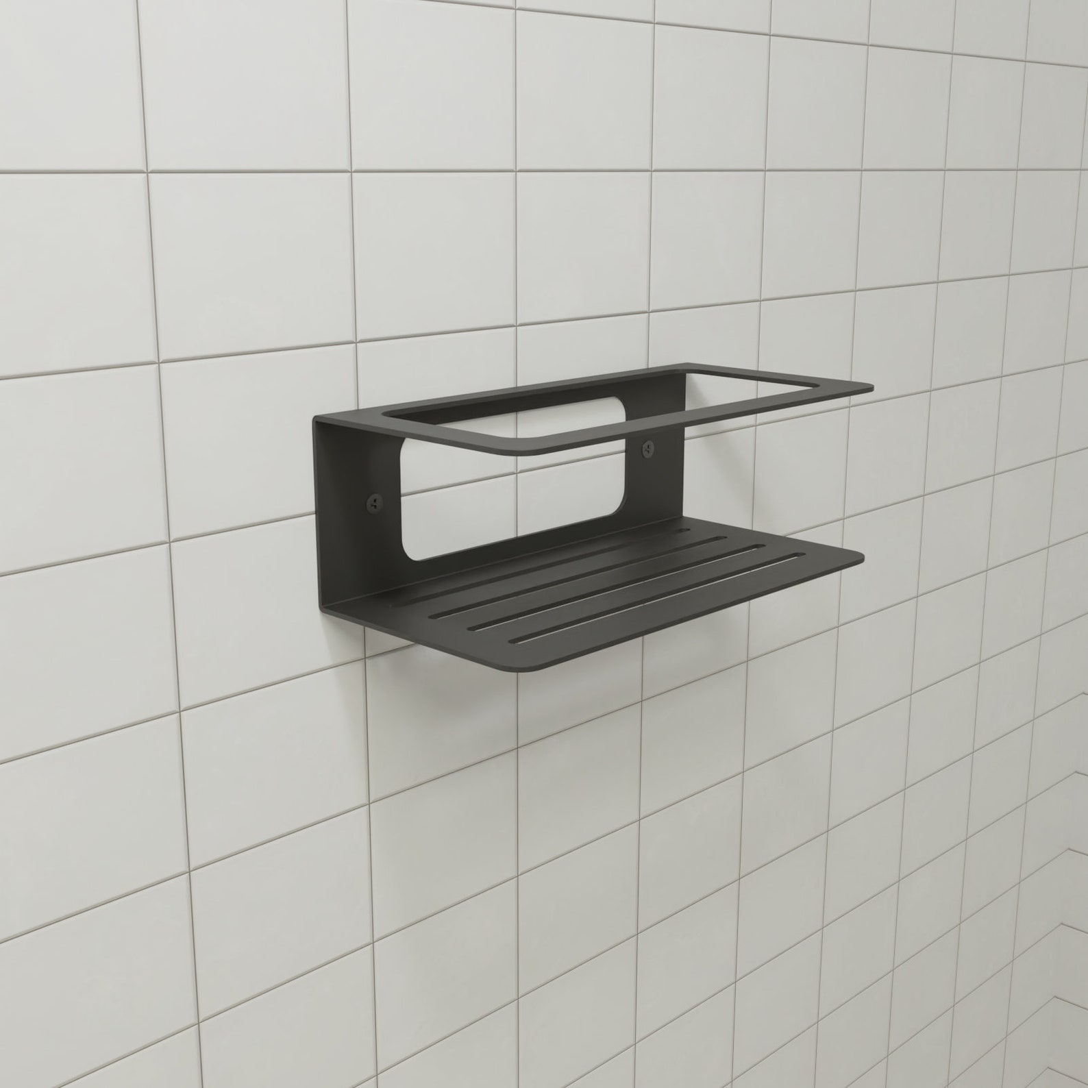 Modern Metal Bathroom Shelf / White / Black / Modern and - Etsy