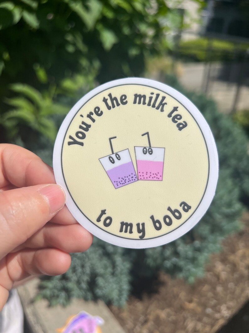 You're the Milk Tea to My Boba Sticker, Friendship Sticker, Cute ...