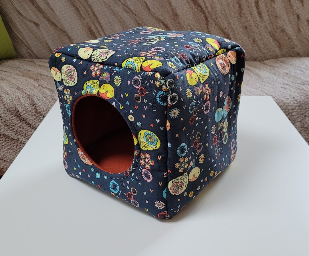 Reinforced Fleece Hedgehog Cube, Cavy Cuddle Box, Colourful Birds Rat ...