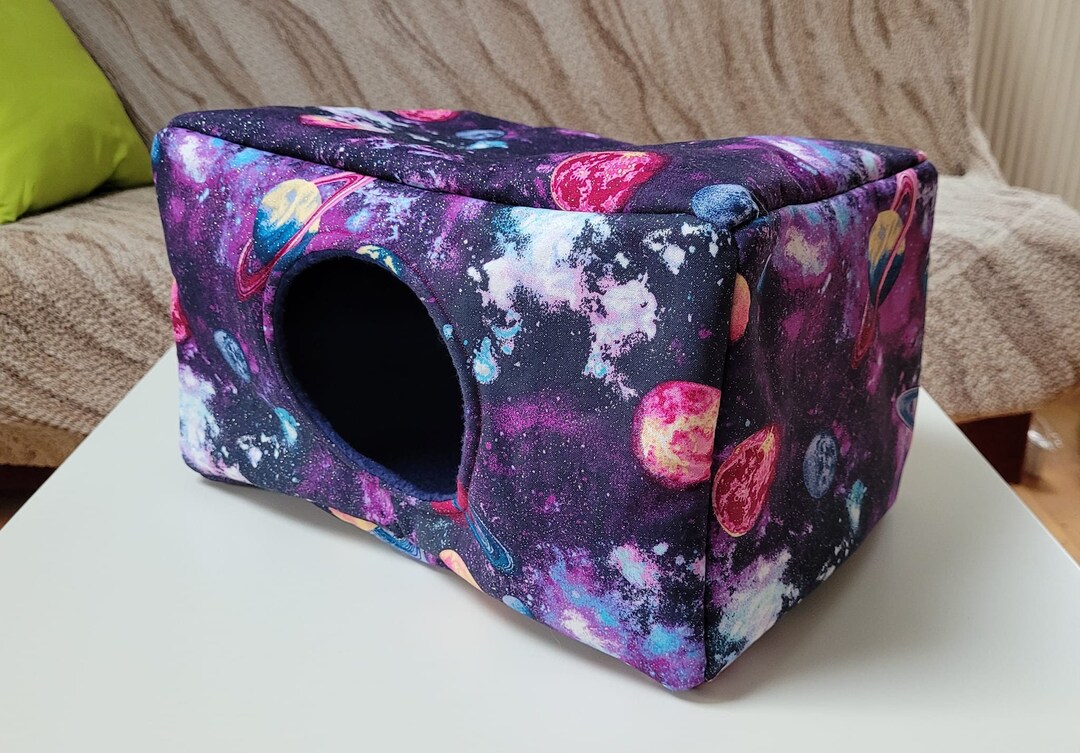 Fleece Guinea Pig Cube, Blue Space Hedgehog Hideaway, Galaxy Rat Hide ...