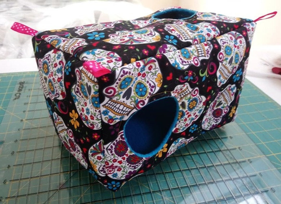 Sugar Skull Rat Cube, Hanging Ferret Hammock, Degu Cosy, Handmade Toys ...