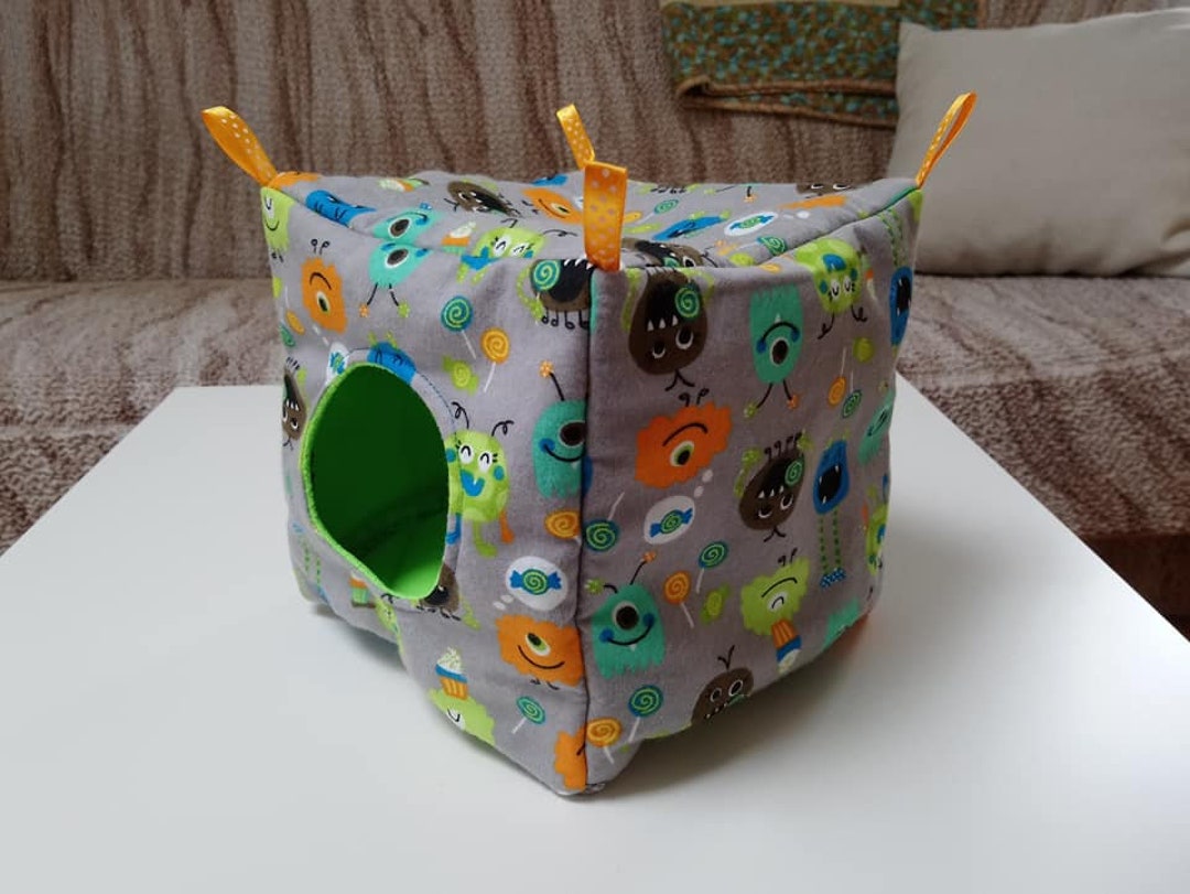 Rat Cube Hammock Monsters Hanging Chinchilla Hide Gray Degu - Etsy