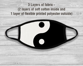 Yin and Yang Mask | Etsy