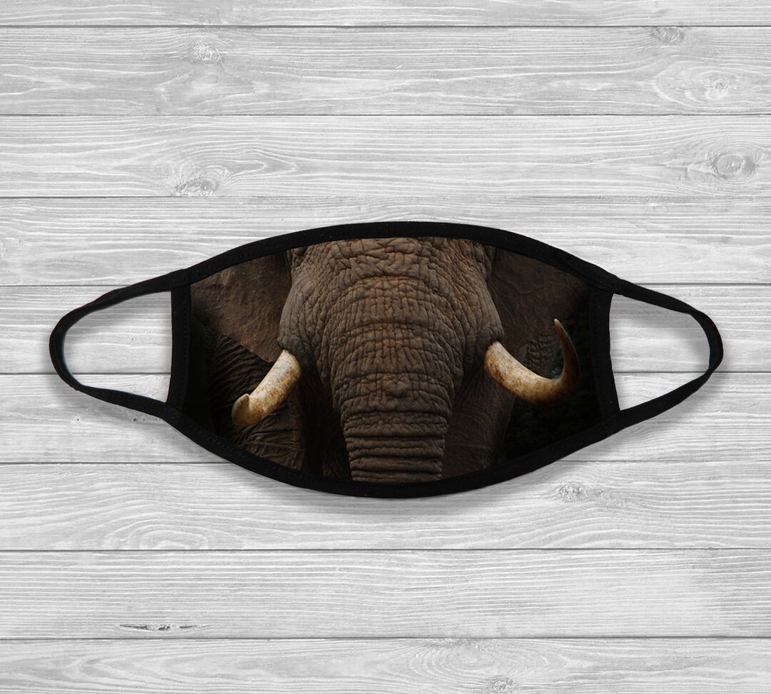 Elephant Face Mask Elephant Mask Animal Face Mask Reusable - Etsy