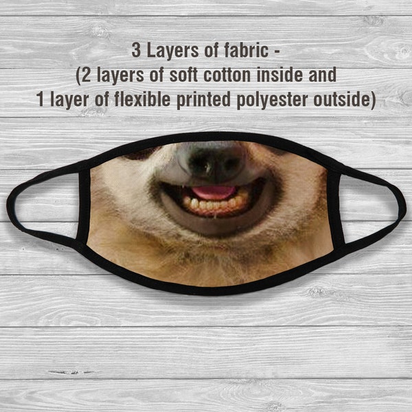 Sloth Mask - Etsy