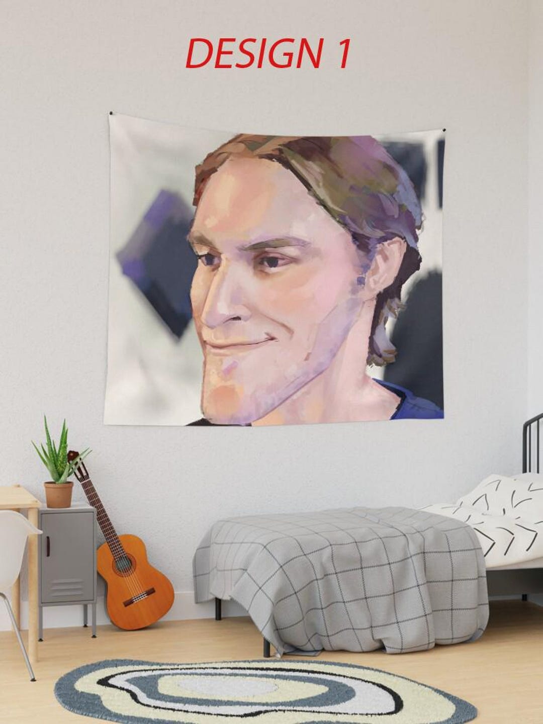 Jerma Chin Wall Tapestry, Jerma Mandala Tapestry Wall Hanging Jerma985 ...