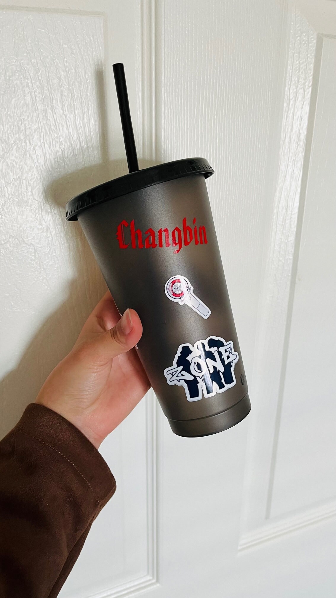 3racha SKZ Inspired Black Matte Tumbler Bang Chan/changbin/han/cb97 ...